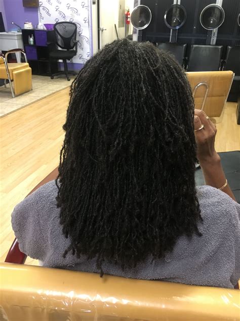 My Mom S Microlocs Shawnalocsnstyles Long Loc Styles Short