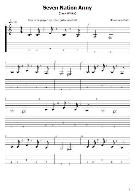 Seven Nation Army Ukulele Chords Chords And Lyrics