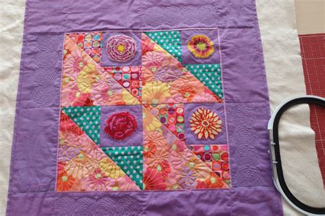 Kaffe Fassett Embroidery Flower Quilt Bernina