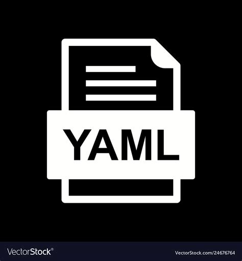 Yaml File Document Icon Royalty Free Vector Image