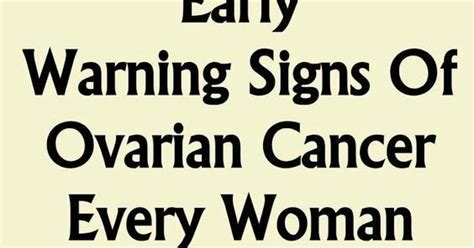 5 Signs Of Ovarian Cancer You Shouldnt Ignore Vrem2
