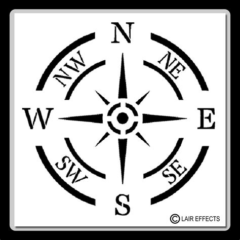 Nautical Compass Stencils Journey Compass Rose Stencil Large Wall