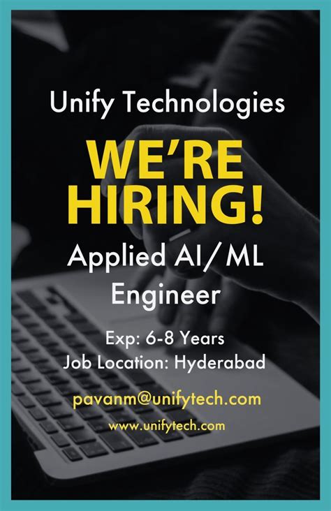 Sri Gouri D On Linkedin Unifytech Hiring Appliedaimlengineer Hyderabad Machinelearning
