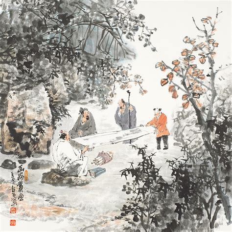 叶阿林 幽谷赏画 鉴证备案 雅昌艺术网艺术品门户网站