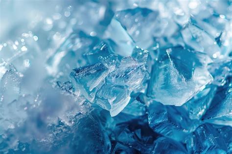Icy Texture Blue Background Premium Ai Generated Image