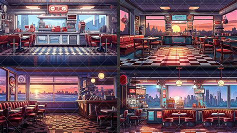 Background Pixel Cafe 1