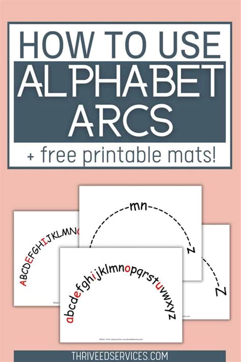 Alphabet Arc How To Use Them Free Printable Mat