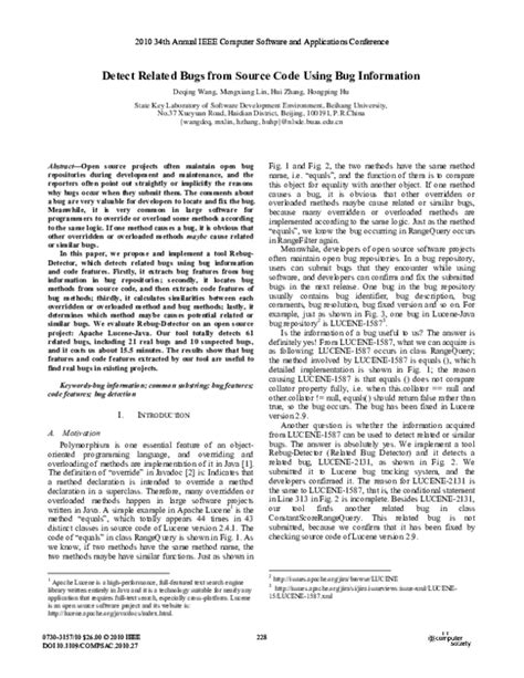 Pdf Detect Related Bugs From Source Code Using Bug Information