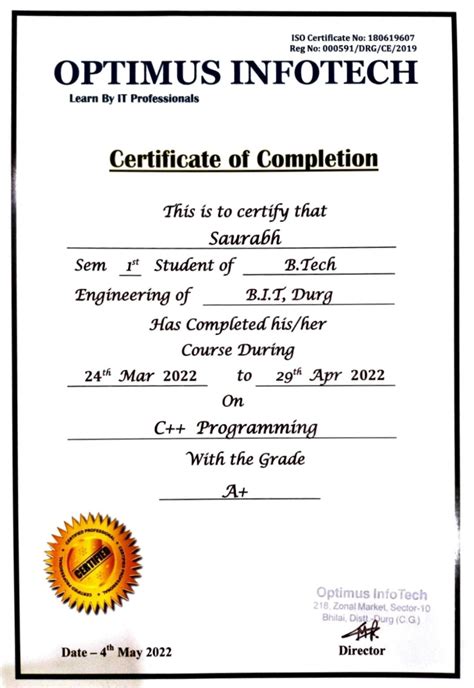 Saurabh On Linkedin Excited To Share That I Successfully Completed The C Programming Course