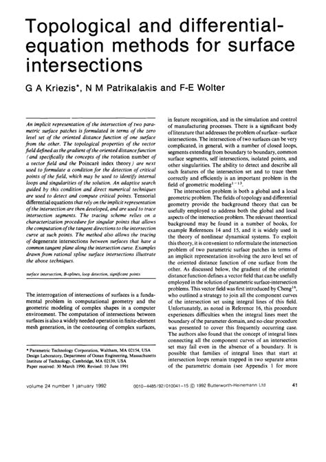 Pdf Topological And Differential Equation Methods For Surface
