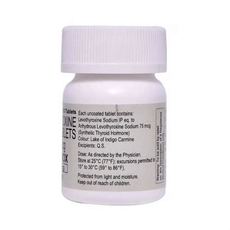 Lethyrox 75mcg Levothyroxine Sodium Tablets At ₹ 101 Bottle Levothyroxine Sodium Tablets Usp