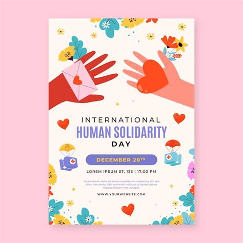 Plantilla Plana De Póster Vertical Del Día Internacional De La
