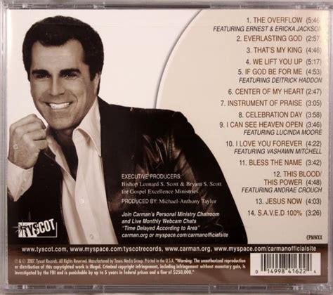 Carman Instrument Of Praise Cd Christian Contemporary Gospel Music