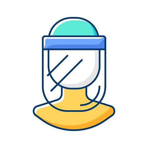 Medical Face Shield Rgb Color Icon 2388170 Vector Art At Vecteezy