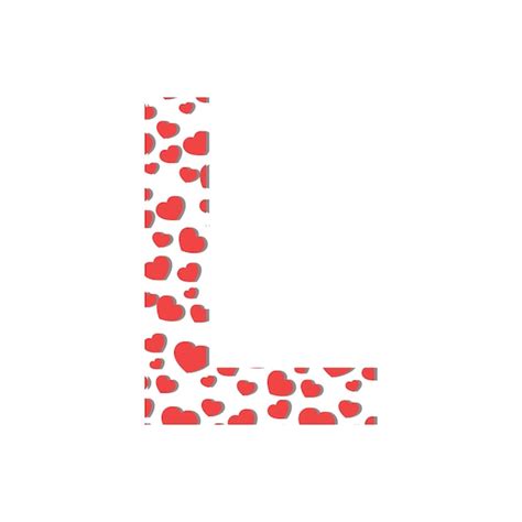 Icono De Vector De Corazón Dentro De La Letra L Vector Premium