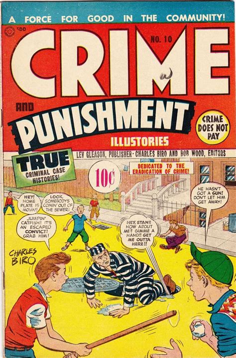 Comic Book Cover For Crime And Punishment 10 Crime Comics Vintage