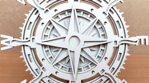 C171 Compass Scroll Saw Pattern Pdf Dxf Svg Eps Etsy