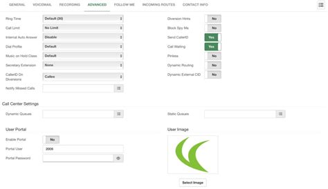 Advanced Extension Settings Vitalpbx Wiki