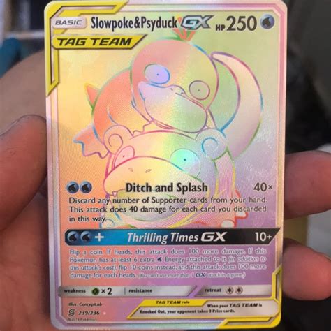 Pokemon Toys Slowpoke Psyduck Tag Team Gx Secret Rare Poshmark