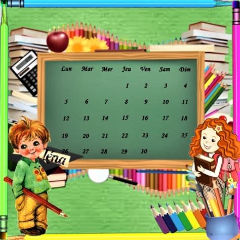 Mon Calendrier De La Rentrée Des Classes