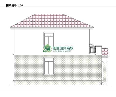 12x11新款文化石外墙带车库实用美观房屋设计图轩鼎建筑设计出品 二层别墅设计图 别墅图纸商城