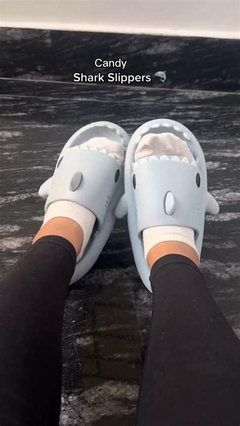Shark Edition At Candy Flops [video] Shark Slippers Slippers Shower Shoes