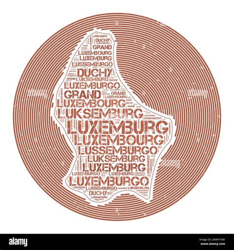 Luxembourg Vector Image Country Round Logo Design Luxembourg Poster