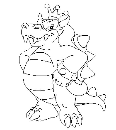 The Famous King Koopa Pixel Art R Bowser