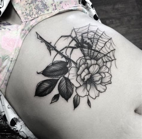 Tattoo Spider Flower Spider Web Ideas Tattoo Designs Spider Tattoo