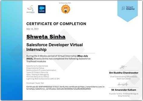 Shweta Sinha On Linkedin Salesforce Smartinternz Trailhead