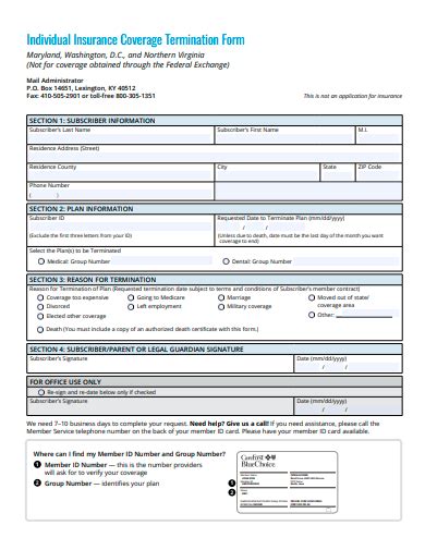 Free 50 Termination Form Samples In Pdf Ms Word