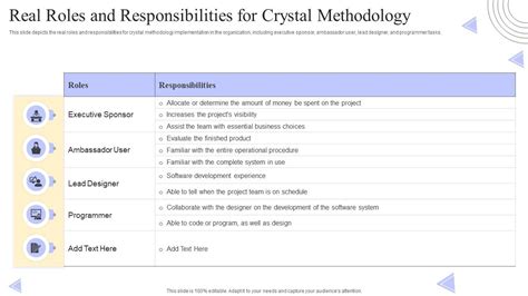 Crystal Methods Real Roles And Responsibilities For Crystal Methodology