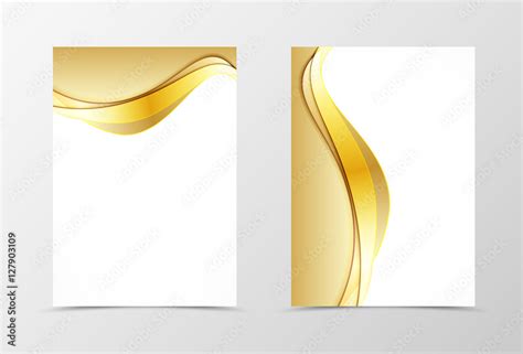 Front And Back Wave Flyer Template Design Stock Vector Adobe Stock