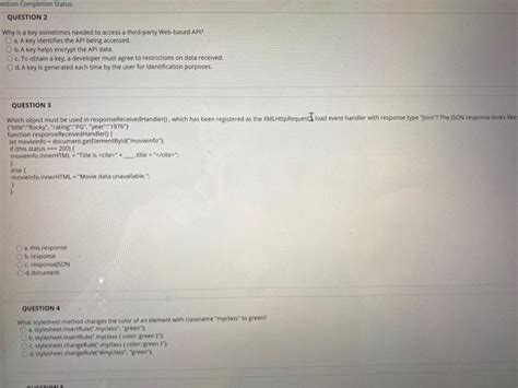 solved stion completion status question 2 why is a key