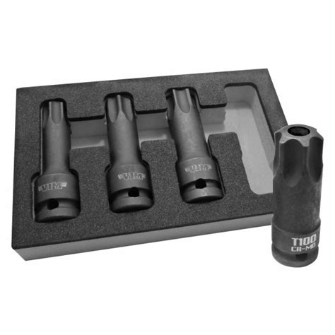 VIM Tools IMPTX800 1 2 Drive Torx Impact Bit Socket Set 4 Pieces TOOLSiD Com