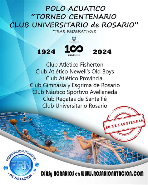 FEDERACION ROSARIO DE NATACION FRN POLO ACUATICO TIRAS
