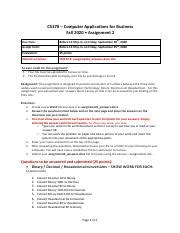 Assignment 02 Numeric Conversions Pdf CS170 Computer Applications