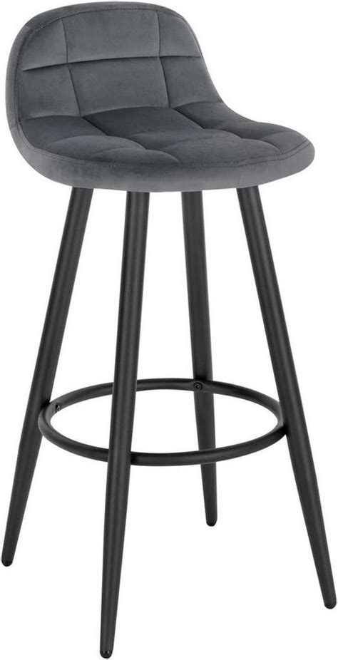 Woltu Barhocker 1 St Gepolstert Mit Samtbezug Sitzhöhe 70 Cm