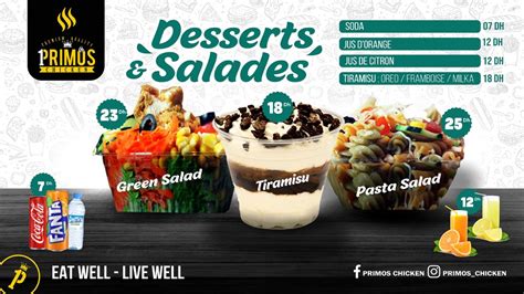 Menu Primos Chicken Salé Salé Les Meilleurs Restaurants Du Maroc