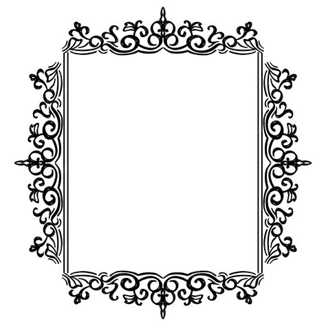 Victorian Borders And Frames Clip Art Black And White Free