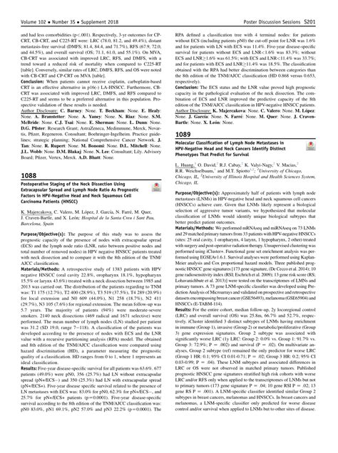 Pdf Postoperative Staging Of The Neck Dissection Using Extracapsular Spread And Lymph Node