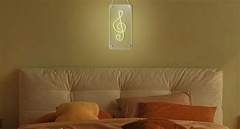 Enuoli Music Note Neon Light Usb Operated Double Layer Acrylic Led