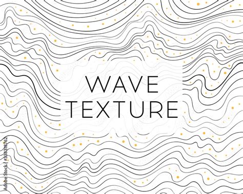 Wave Lines Pattern Thin Black Wavy Lines Isolated On White Background