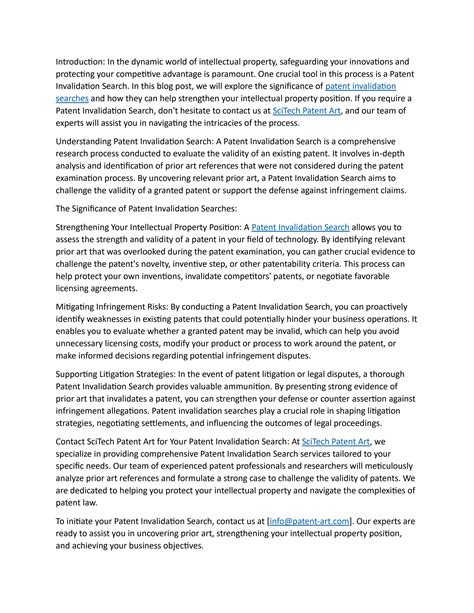 Patent Validity Invalidity Search By David 1995 Issuu