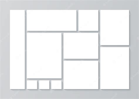 Premium Vector Photo Collage Grid Moodboard Template Vector