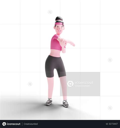 Woman Doing Hand Exercise 3d Illustration Download In Png Obj Or Blend