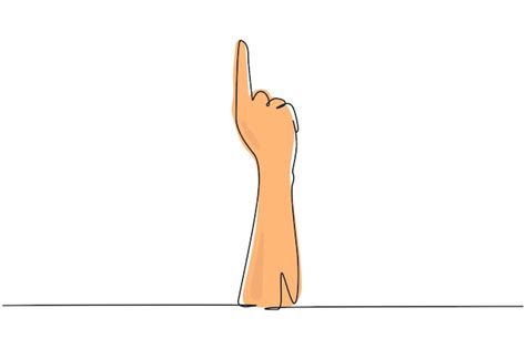 Un Dessin Continu Dune Ligne Symbole De La Victoire Ou Du Champion