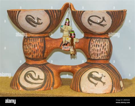 Kiev Ukraine September 24 2018 Ancient Ceramic Double Vase Of Cucuteni Trypillian Culture