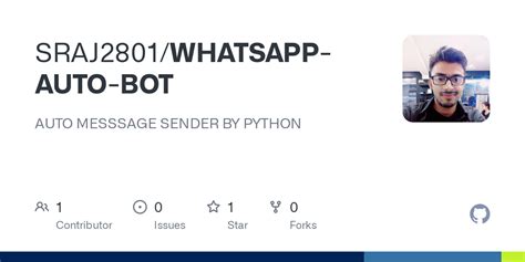 Github Sraj2801whatsapp Auto Bot Auto Messsage Sender By Python
