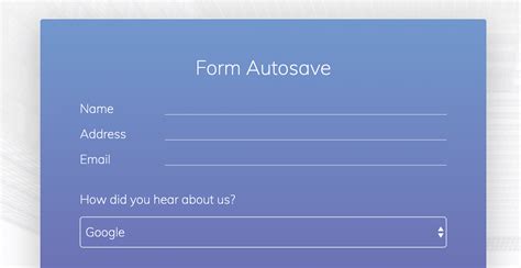 github letioneill form saver script that restores form field data on